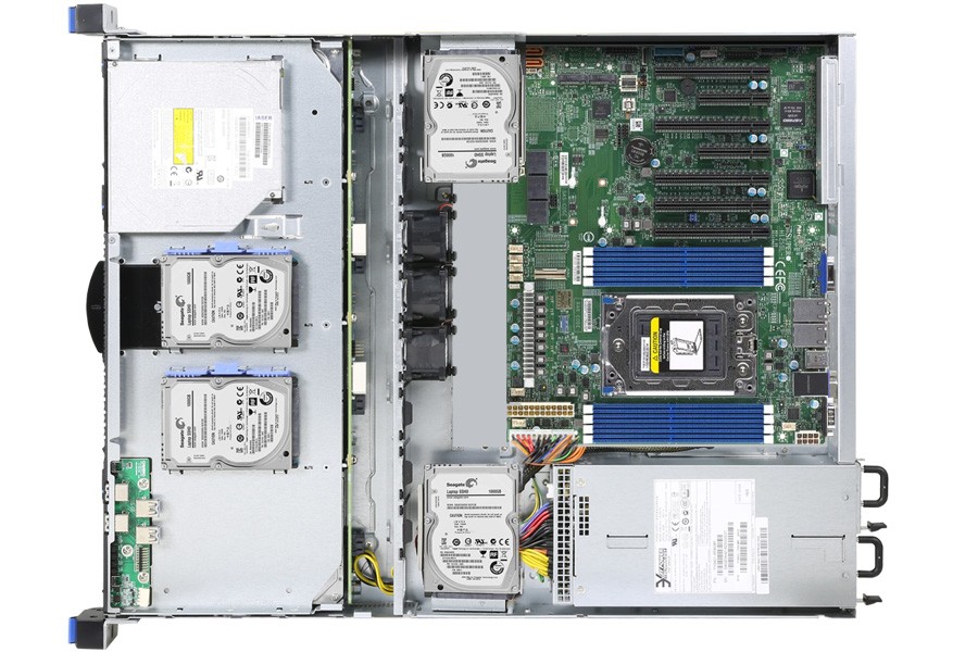 Chenbro 1U 4Bay Single AMD Processor rackmount Server - RM14604-H12SSL-i