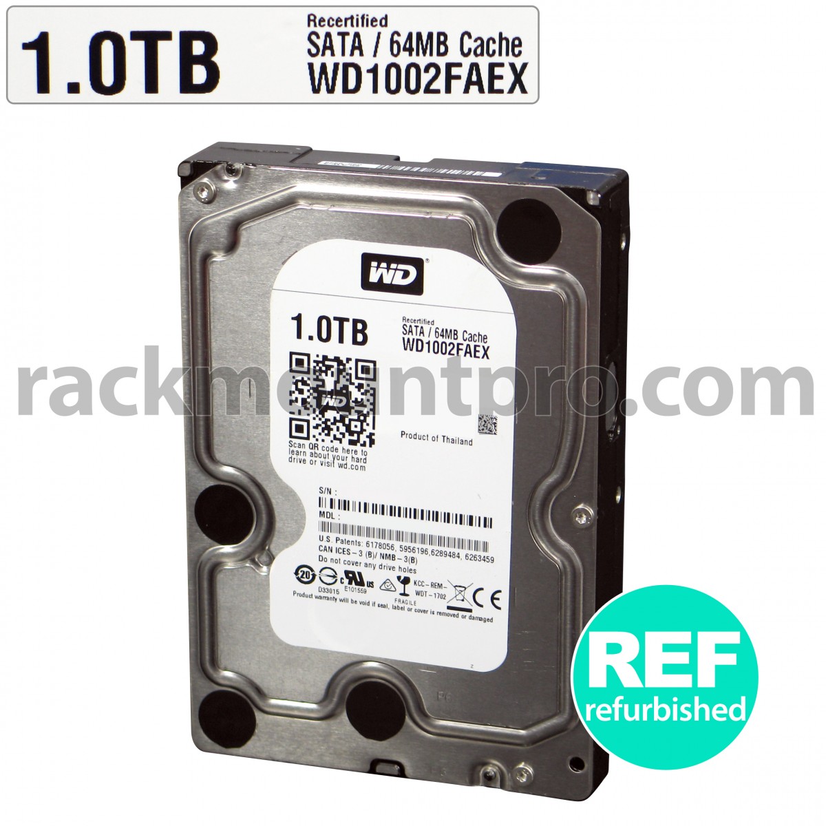 WESTERN DIGITAL WD1002FAEX 3.5" 1TB 7200RPM SATA-6GBPS 64MB HDD ...