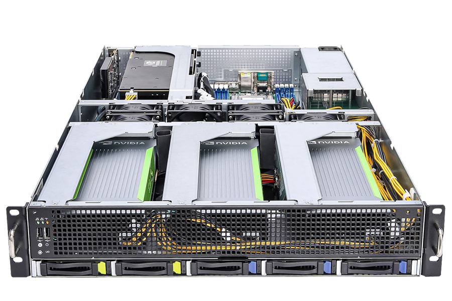 ASRock 2U 4Bays Single AMD Processor Rackmount GPU Server - 2U4G-ROME/2T