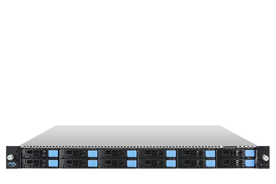 Mitac 1U 12Bays Single Processor Rackmount Server - GC68CB8056-2T