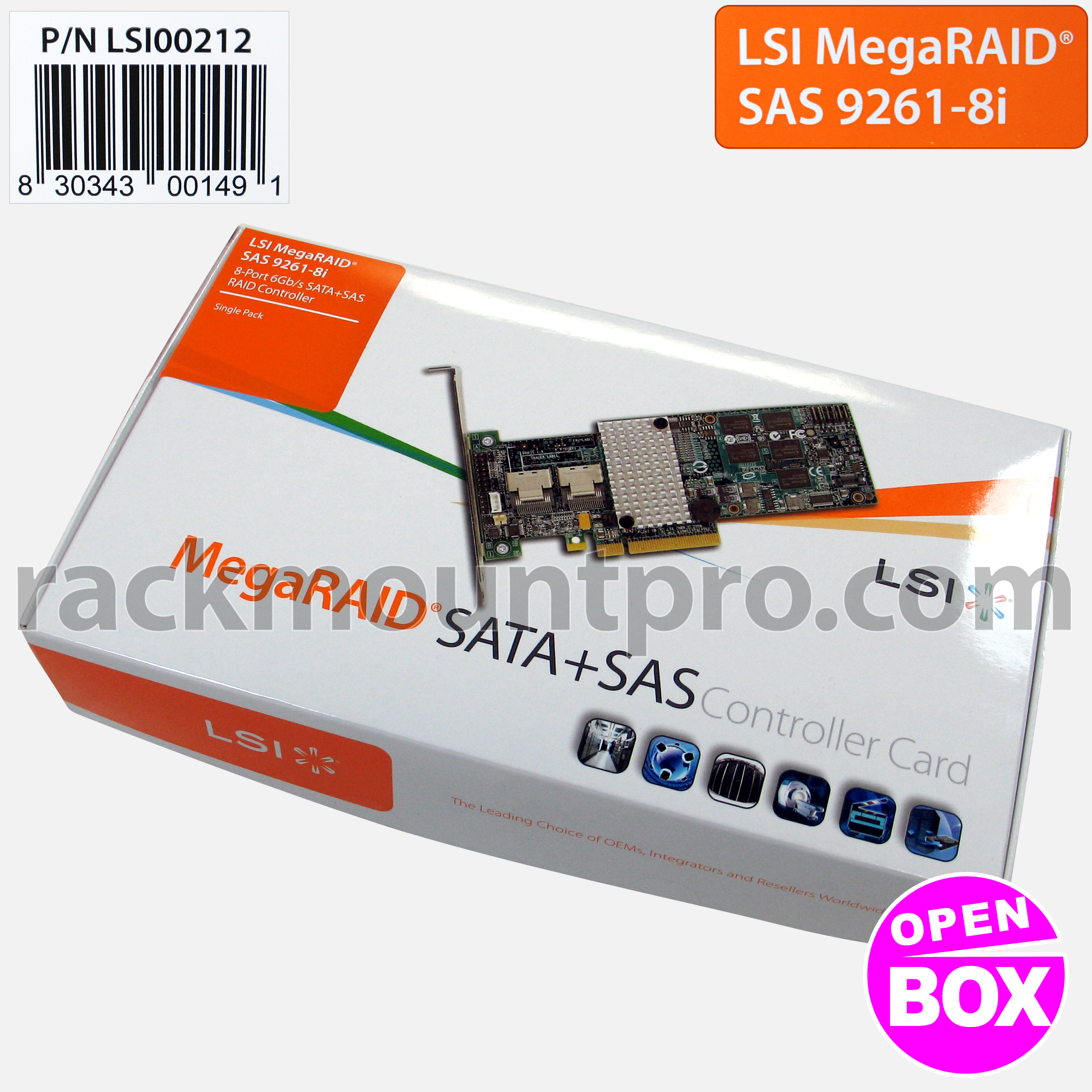 LSI LSI00212 9261-8i 6Gb/s 8-Port PCIe 2.0 512MB Cache MegaRAID ...