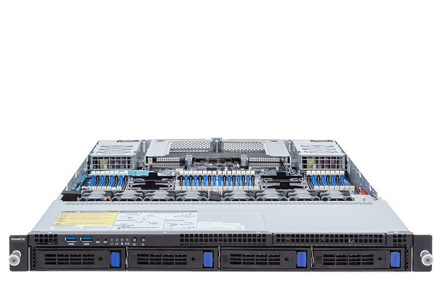 Gigabyte 1U 4Bays Dual Processor Rackmount Server - R183-S93-AAC2