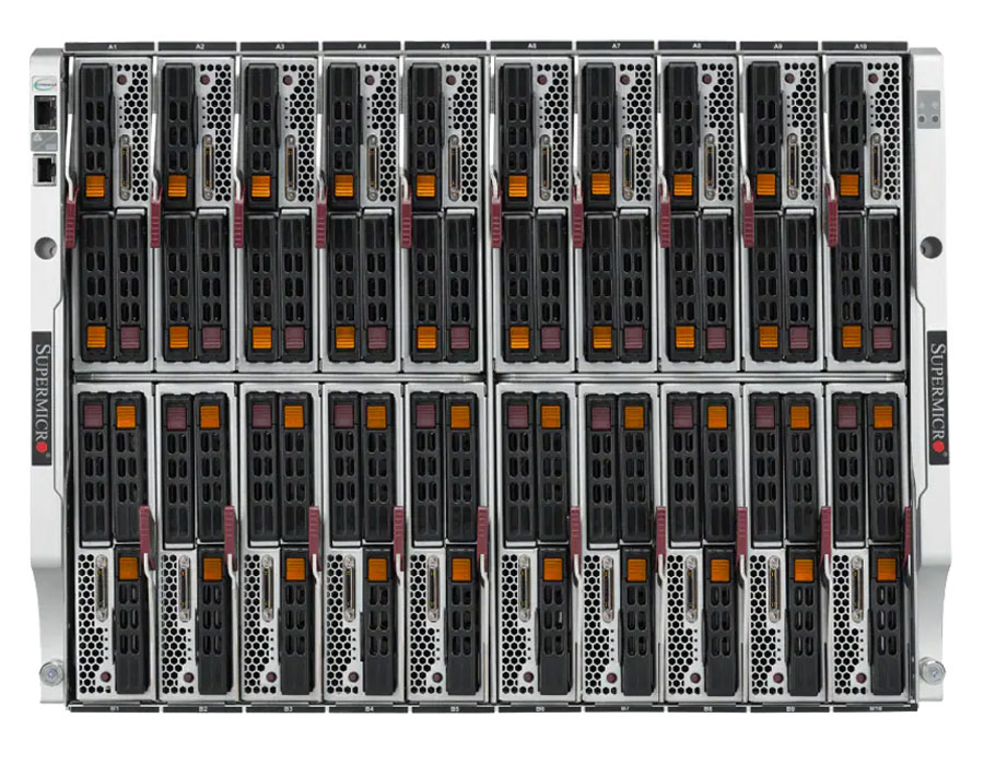 Supermicro Superblade up to 20 Hot-Plug Twin Processor Blade Enclosure ...