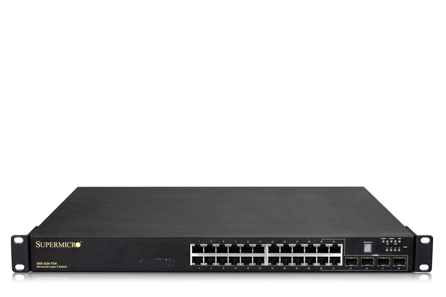 Supermicro SSE-G24-TG4 Layer 3 1/10Gigabit Ethernet Switch - SSE-G24-TG4
