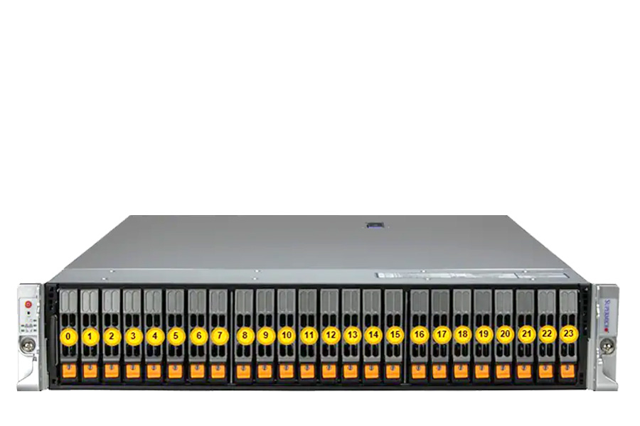 Supermicro 2U 24Bays Dual Processor Rackmount Server - SYS-221H-TN24R