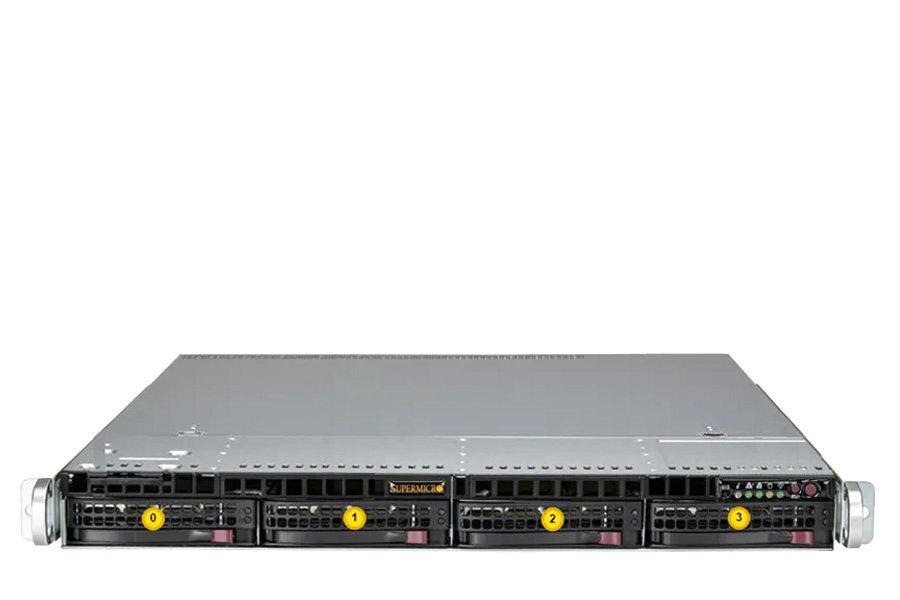 Supermicro 1U 4bays Single Processor Rackmount Server - SYS-511E-WR