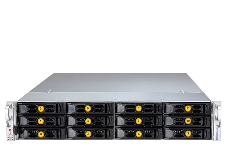 Supermicro 2U 12Bays Single Processor Rackmount Server - SYS-521C-NR