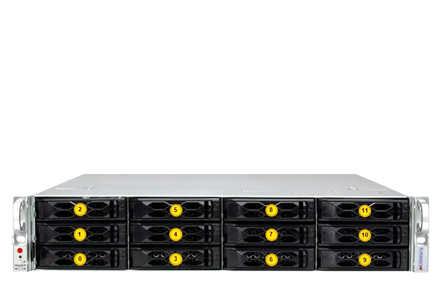 Supermicro 2U 12Bays Dual Processor Rackmount Server - SYS-621C-TN12R