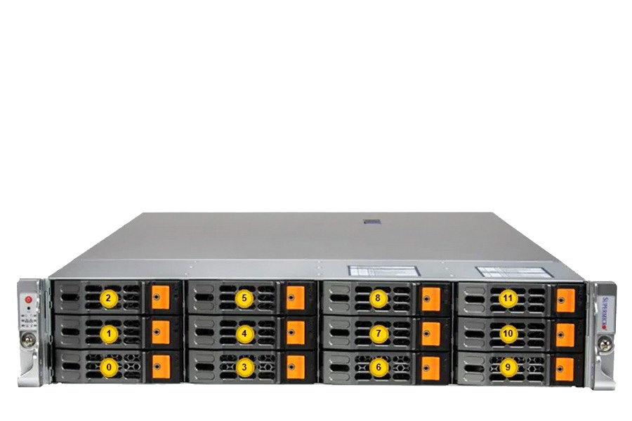 Supermicro 2U 12Bays Dual Processor Rackmount Server - SYS-621H-TN12R